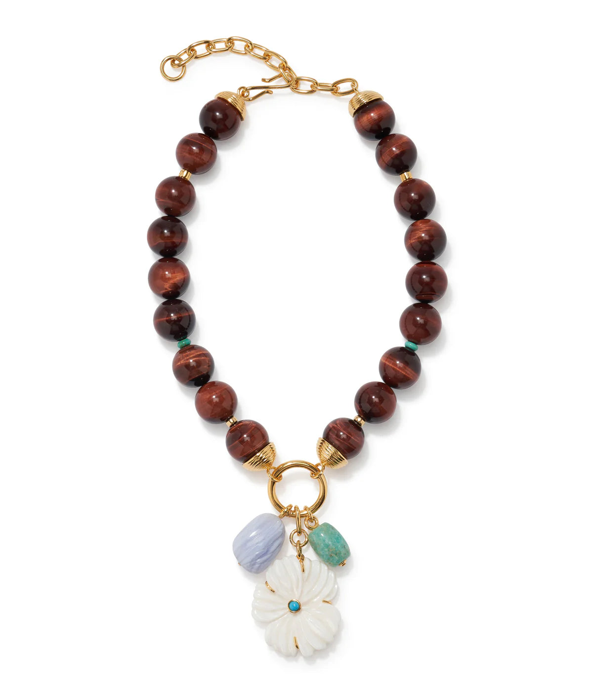LIZZIE FORTUNATO DESERT BLOOM TIGERS EYE NECKLACE | STIL Lifestyle